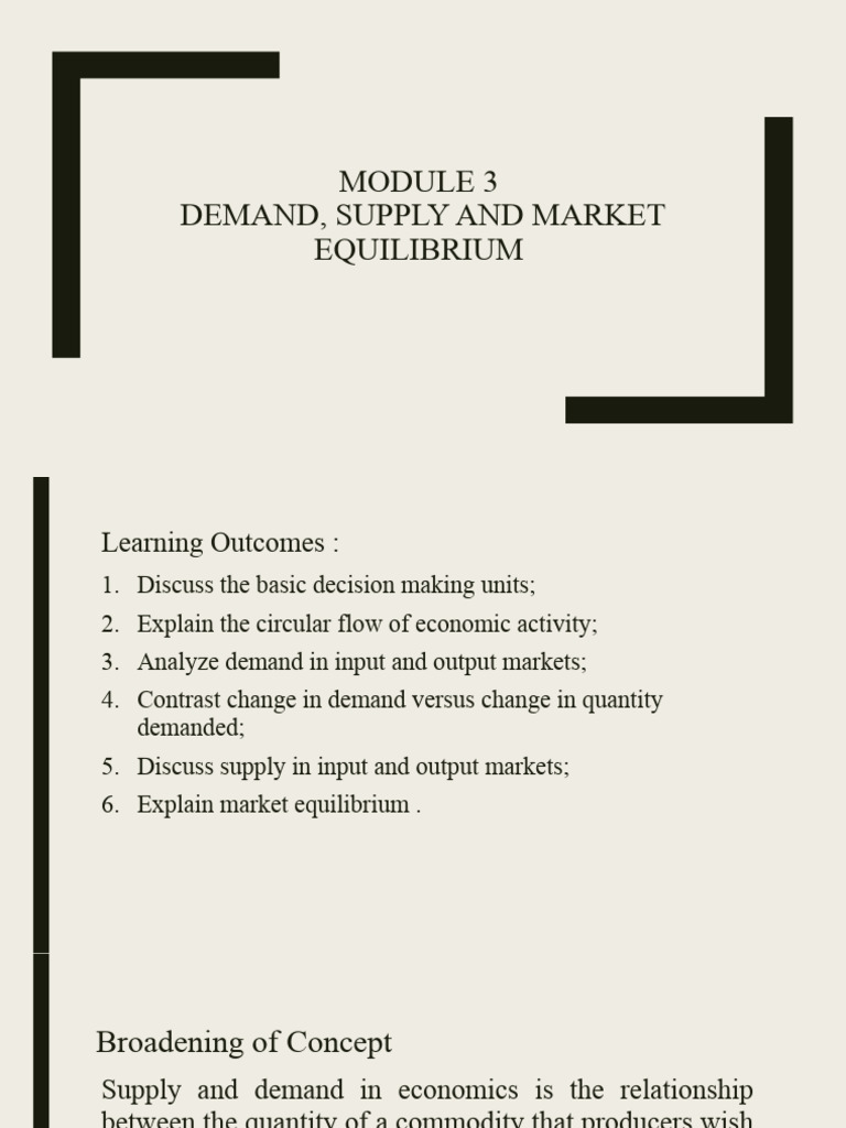 AE 11 Mod 3 Demand Supply and Market Equilibrium | PDF | Demand ...