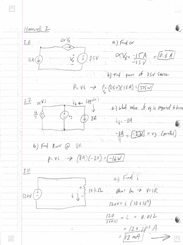 Circuit Analysis Hw2 Pdf 