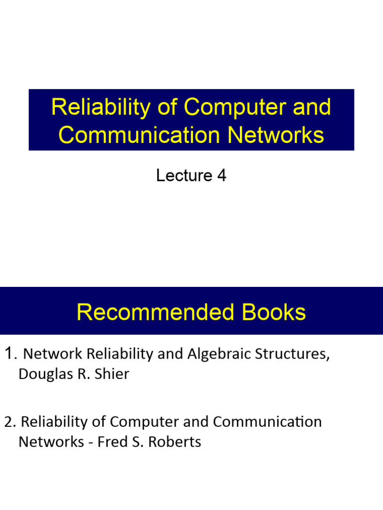 Lecture 4 - Redundancy | PDF | Reliability Engineering | Vertex (Graph ...