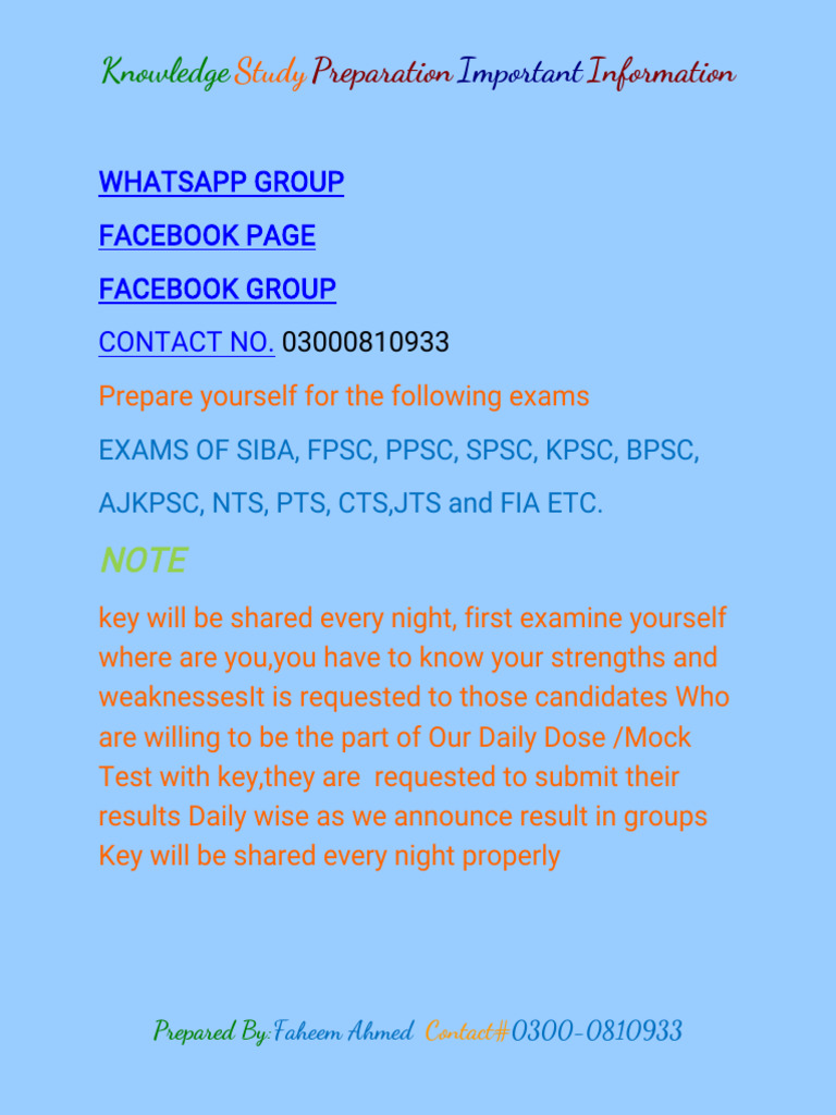 General Knowledge Notes 220524 | PDF