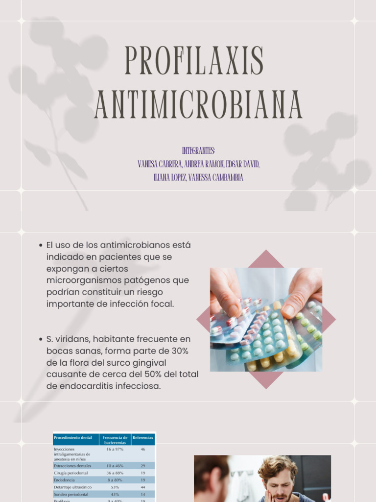 Profilaxis Antimicrobiana en Odontología | PDF | Antimicrobiano | Infección