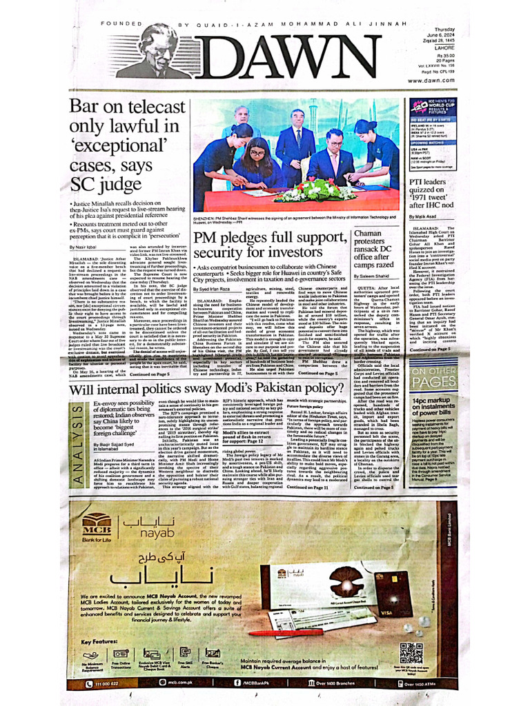 DAWN Newspaper 06 Jun 2024 | PDF