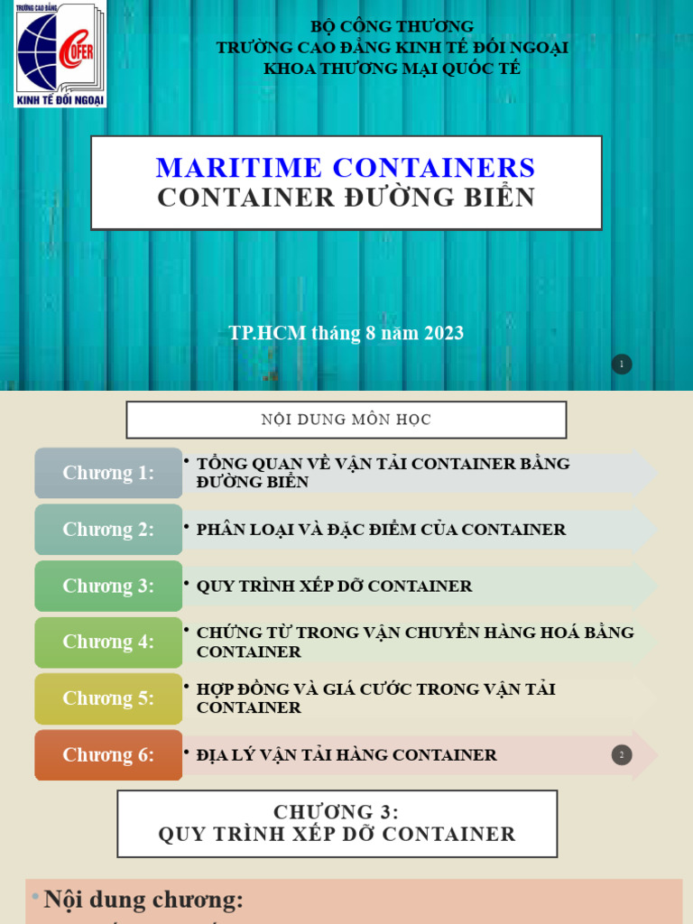 Cont - C3-Quy Trinh Xep Do Container | PDF