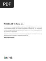 Conners 3 Self-Report Questionnaire | PDF