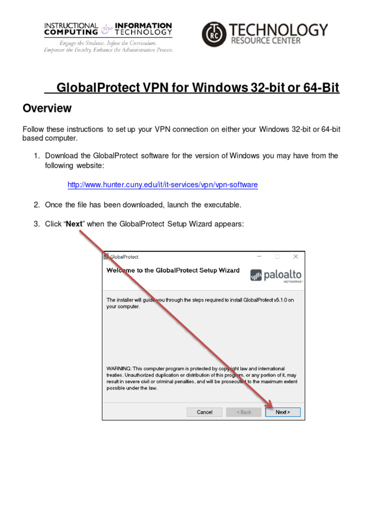 GlobalProtect VPN Setup for Windows | PDF | Computers