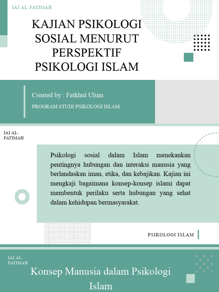 Kajian Psikologi Sosial Menurut Perspektif Psikologi Islam | PDF ...
