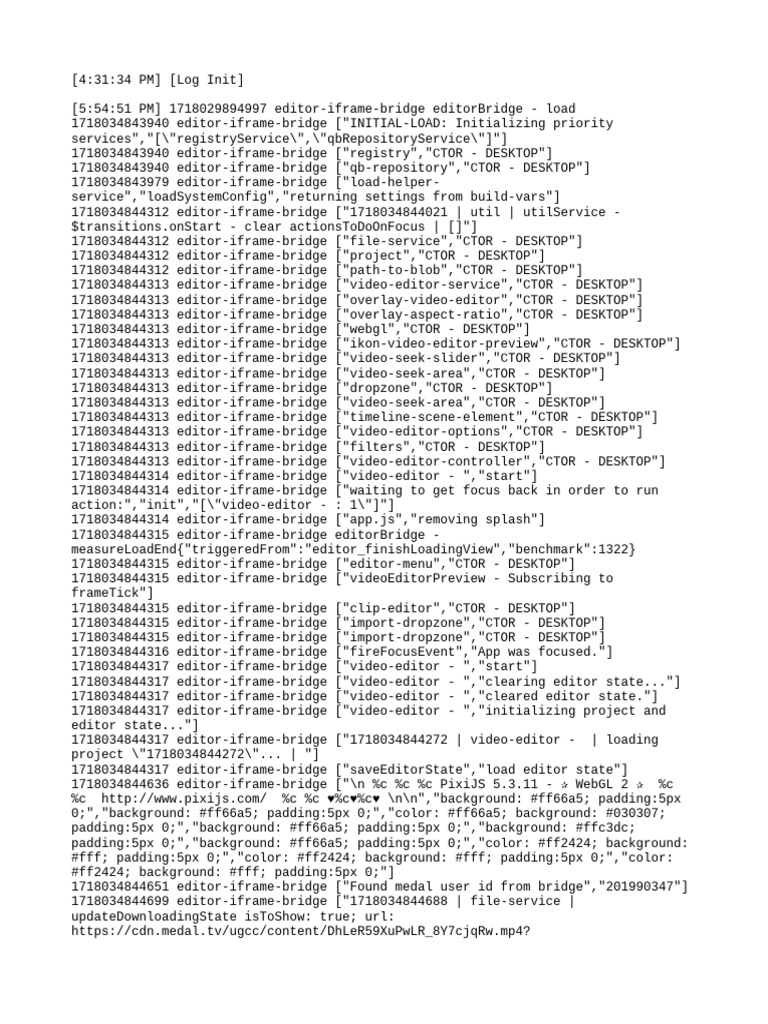 Medal Editor Log 20240610 | PDF | Software | Computing