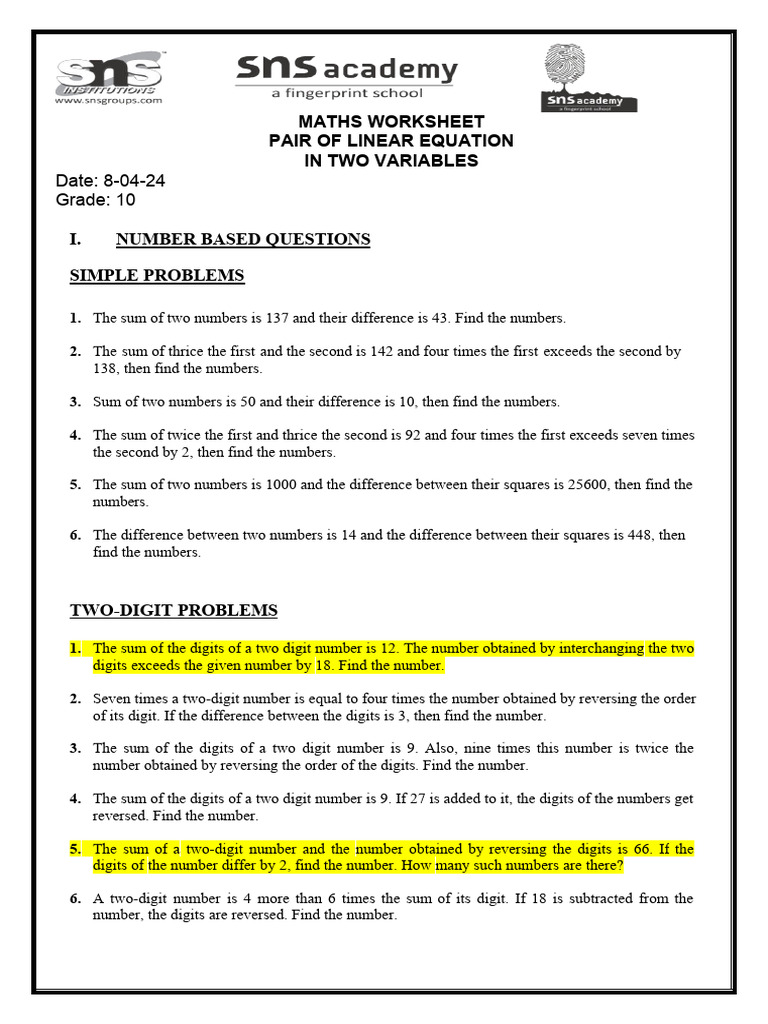 Polynomials Word Problems | PDF | Length | Numbers