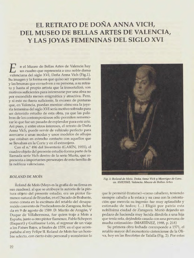 El Retrato de Dona Anna Vich | PDF