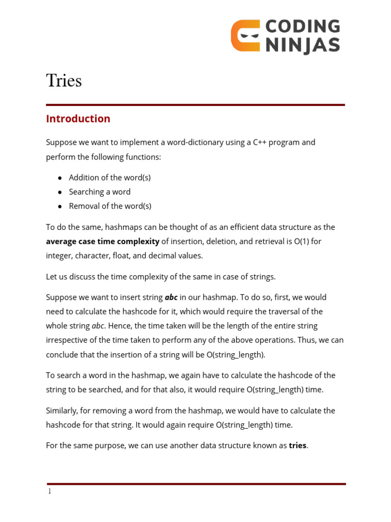 Tries 1427 | PDF | String (Computer Science) | Applied Mathematics