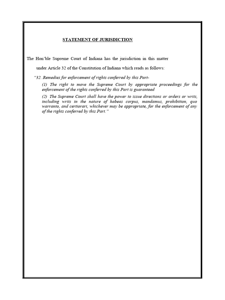 Statement of Jurisdiction | PDF
