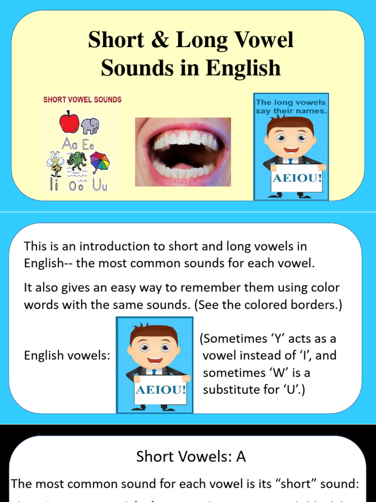 Short and Long Vowel Sounds in English 4 PG | PDF | English Language ...