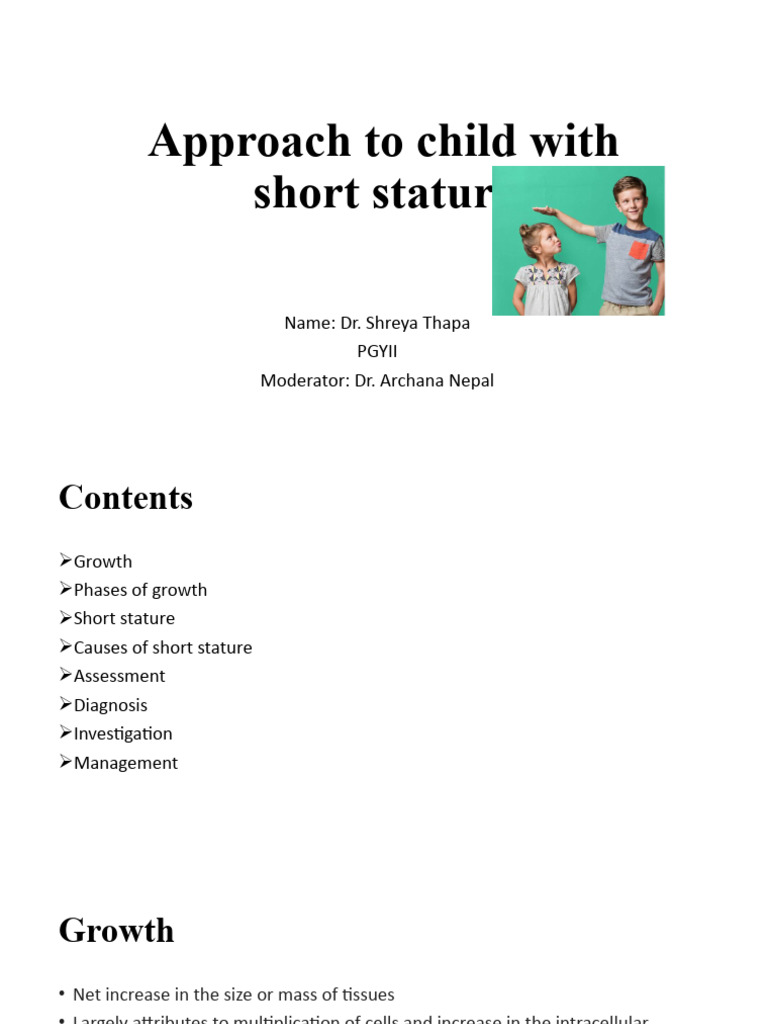 Approach to Child With Short Stature Corrected FINAL | Download Free ...