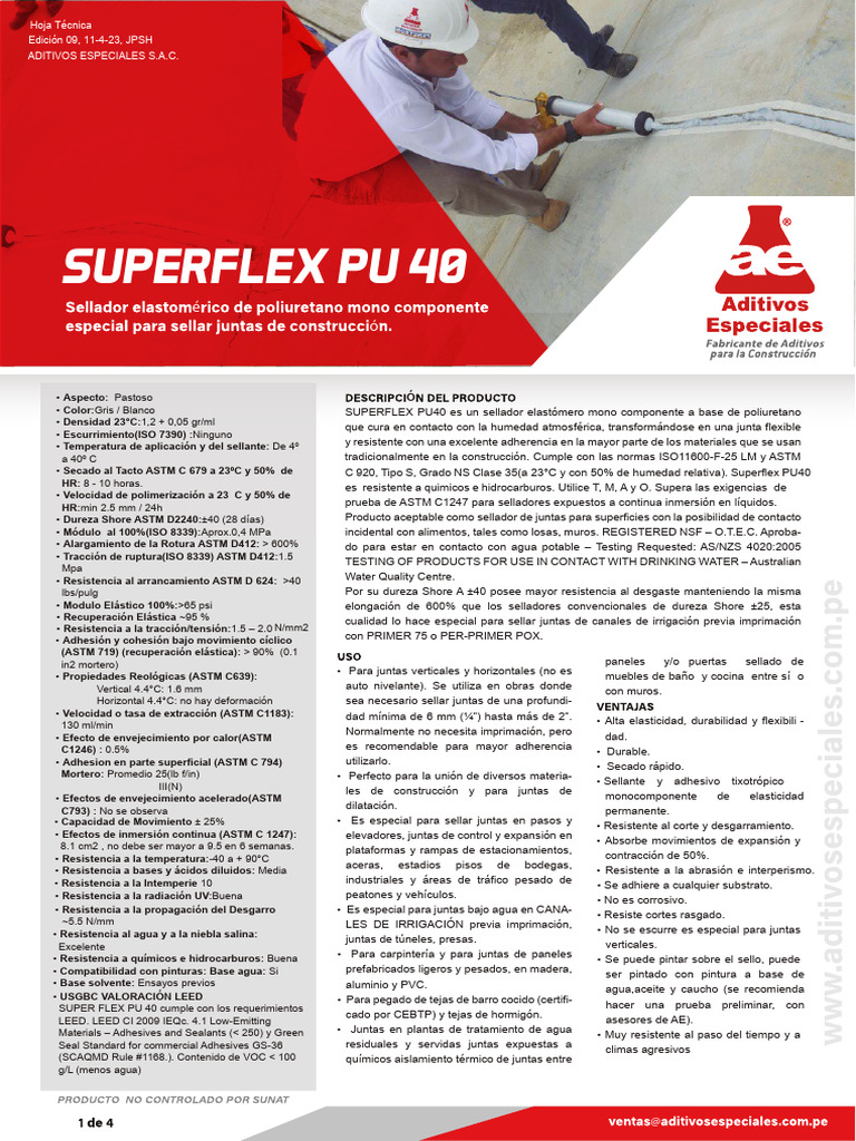 FT Superflex Pu 40 | PDF | Materiales