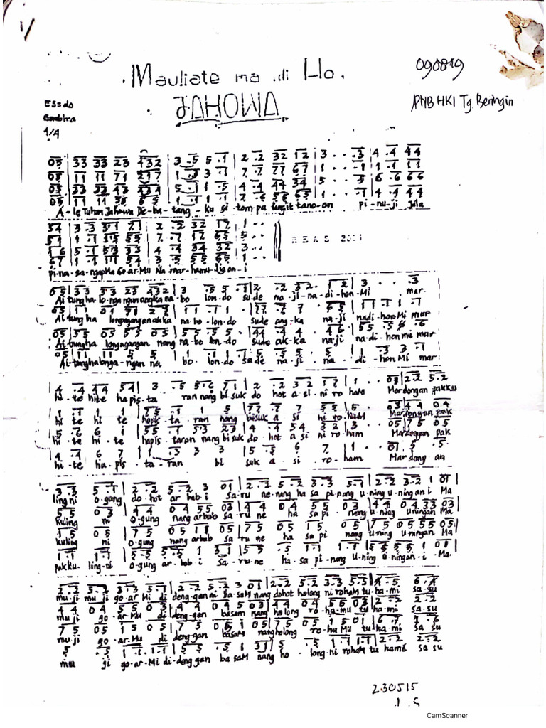 Mauliate Ma Di Ho Jahowa | PDF