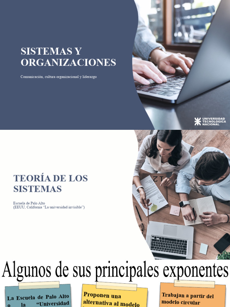 Presentacion Sistemas y Organizaciones | PDF | Teoría de sistemas | Teorías cientificas