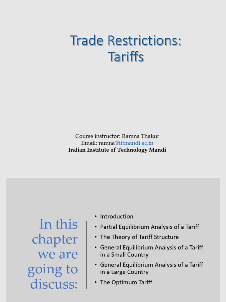 Tariffs | Download Free PDF | Tariff | Economic Surplus