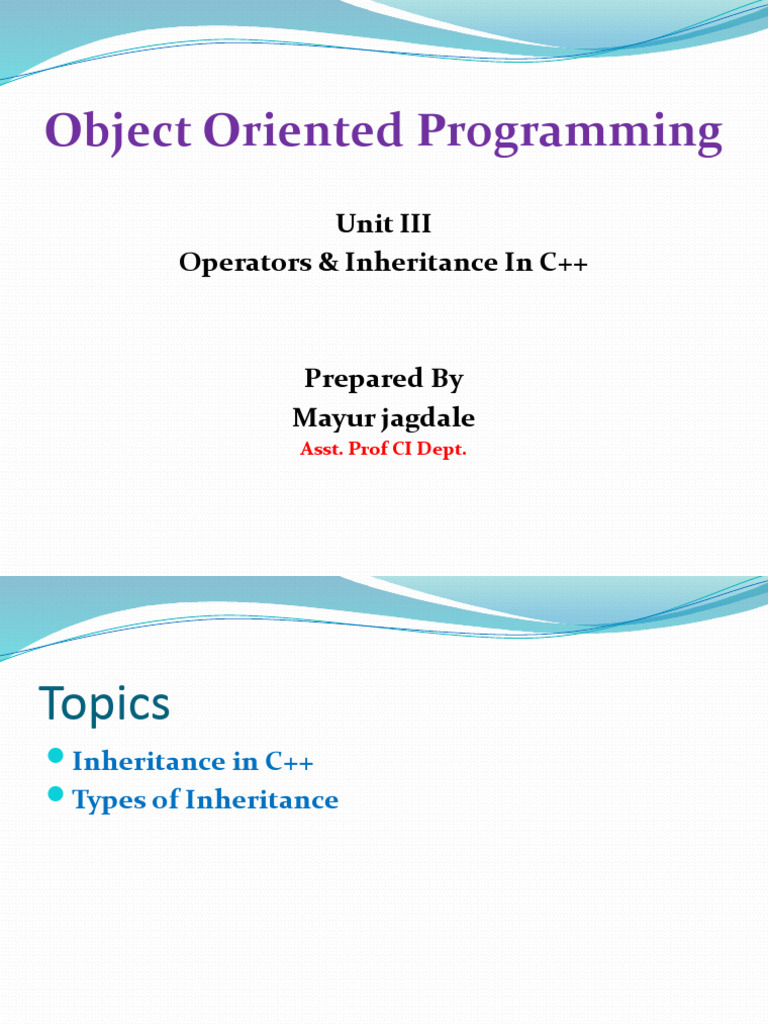 Unit3inheritanceinc 190814092425 Pdf Inheritance Object Oriented Programming C
