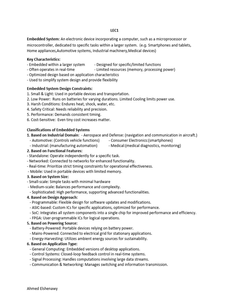 Embedded Notes | Download Free PDF | Embedded System | Microcontroller