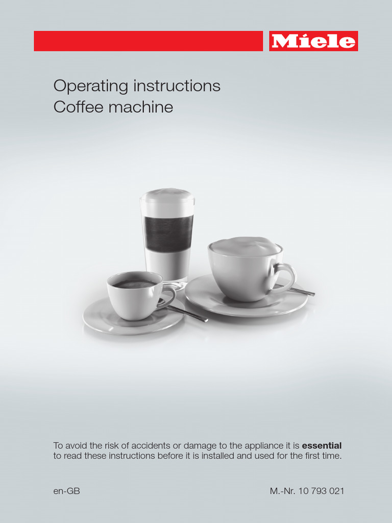Operating Instructions Coffee Machine | PDF | Coffee | Drink