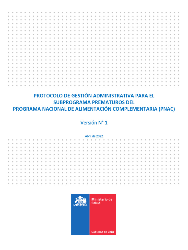 Protocolo Del PNAC Prematuros | PDF