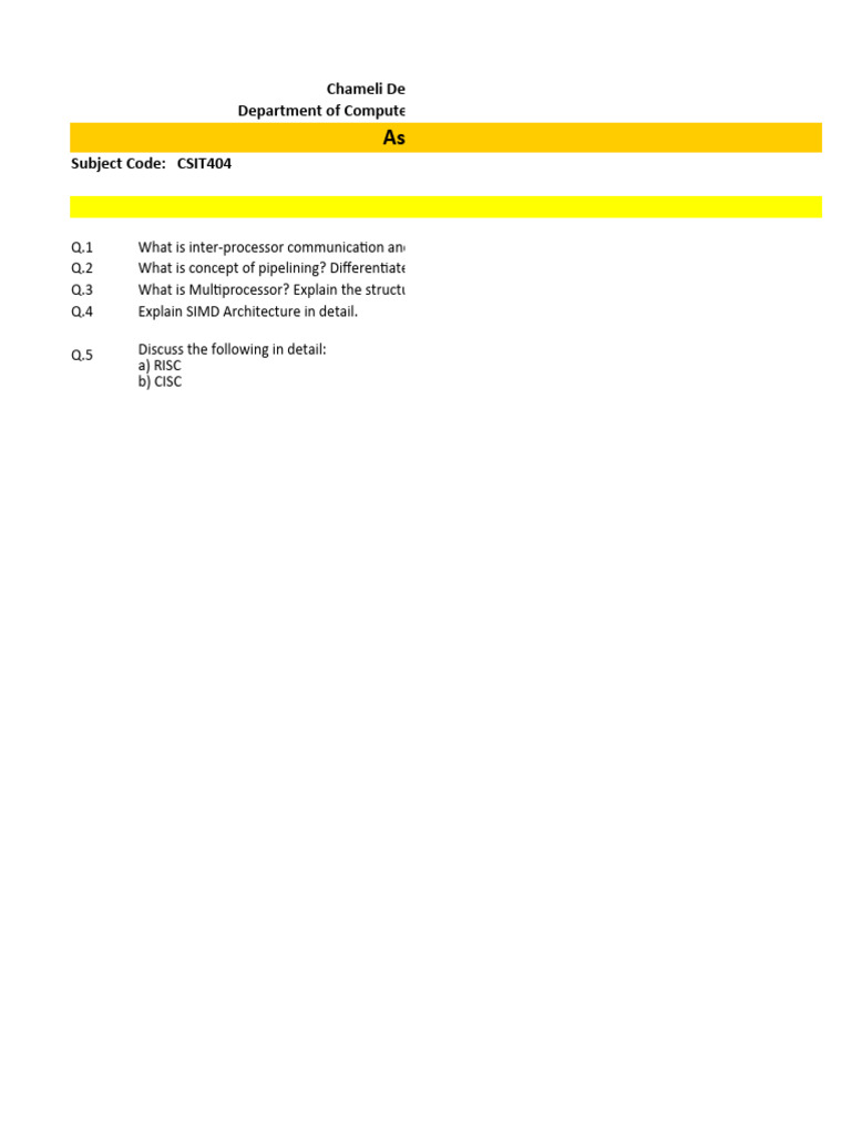 COA Assignment 3 | PDF