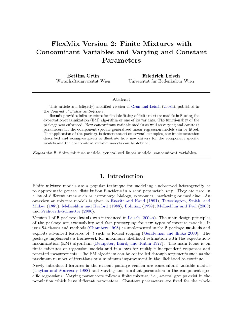 Mixture Regressions | PDF | Linear Regression | Regression Analysis