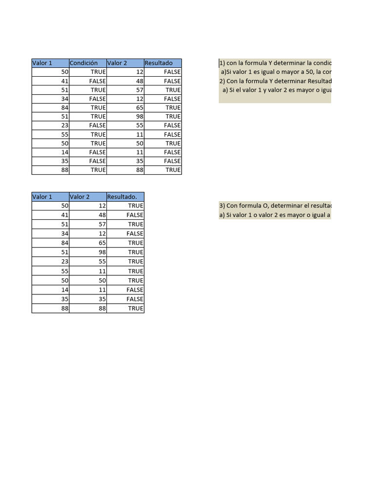 Ejercicios Excel (1) | PDF