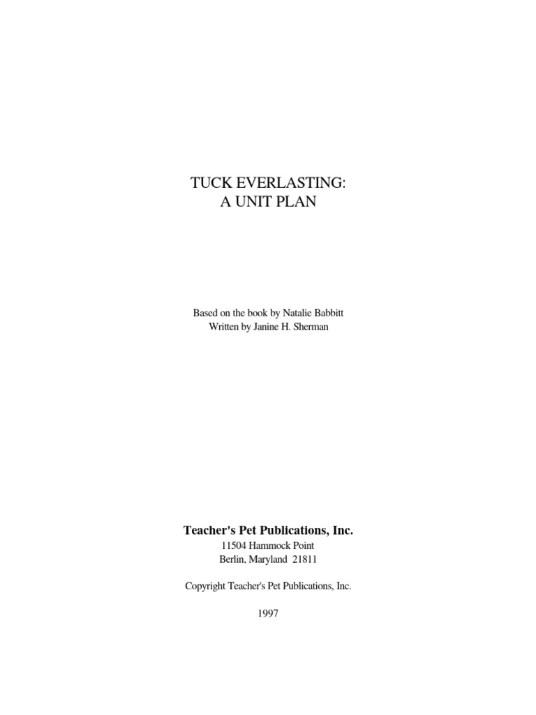 Tuck Everlasting | PDF | Language Arts & Discipline | Science & Mathematics
