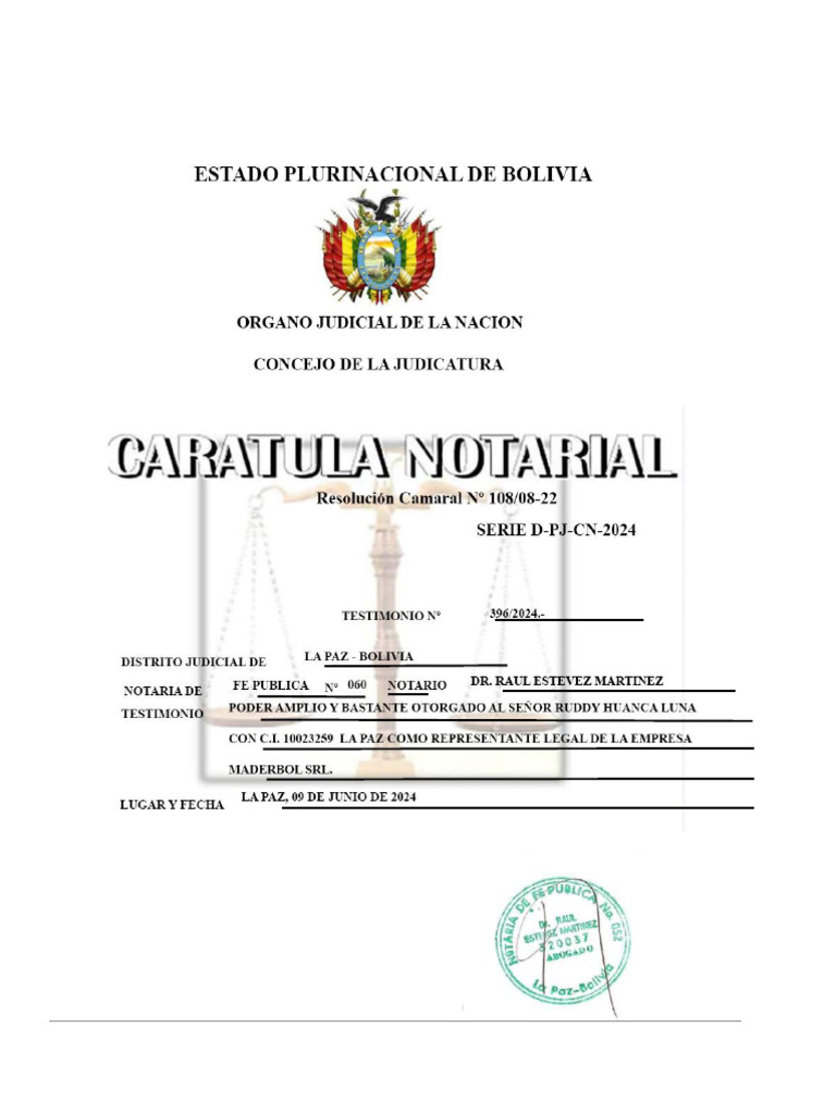 CARATULA NOTARIAL | PDF