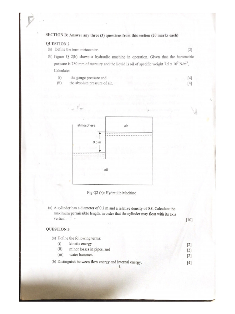 Fluid Questions 1 | PDF