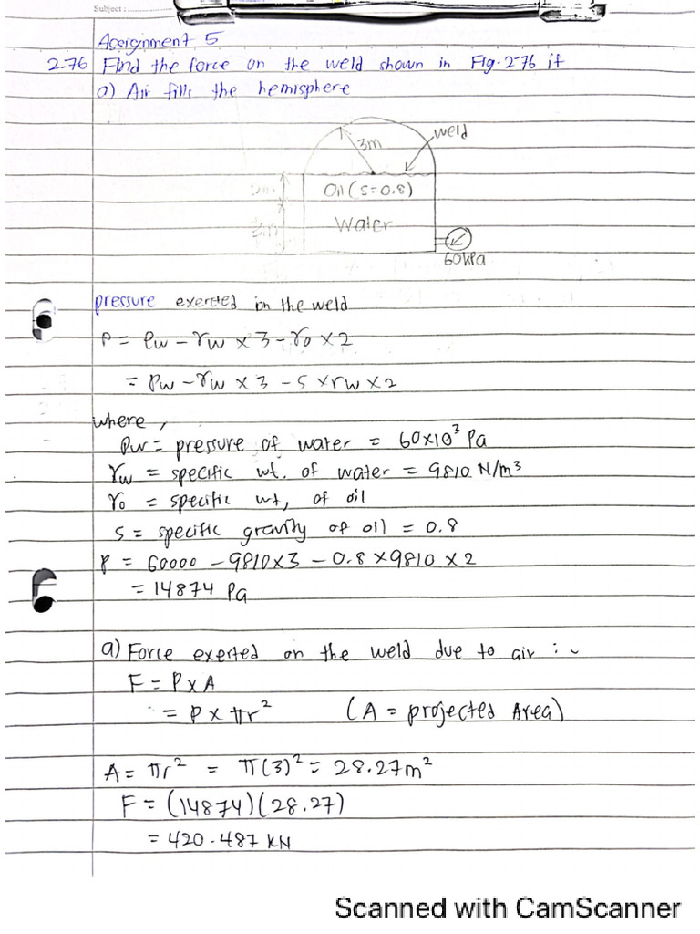 assignment 5 fluids | PDF
