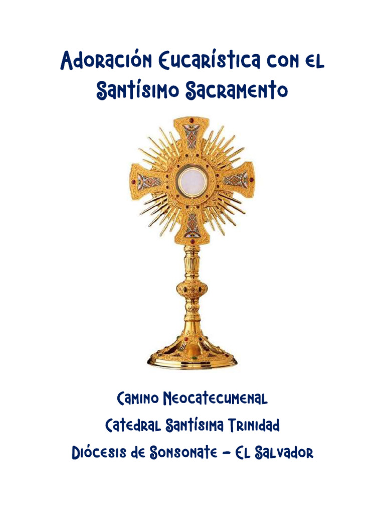 Adoración Eucarística Con El Santísimo Sacramento | PDF | eucaristía ...