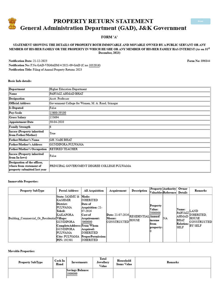 Property Return System | Download Free PDF | Economies