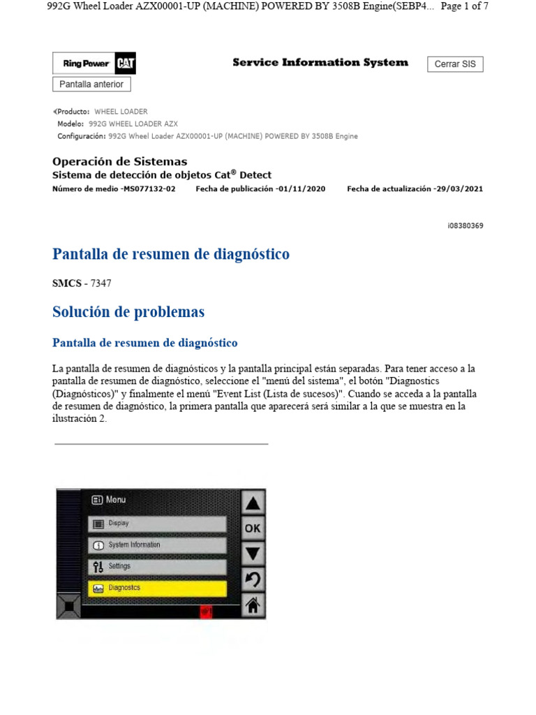 Pantalla de Resumen de Diagnóstico | PDF | Informática