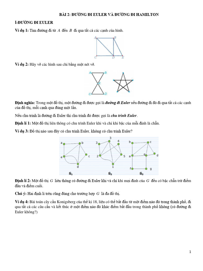 Đư NG Đi Euler Và Hamilton | PDF