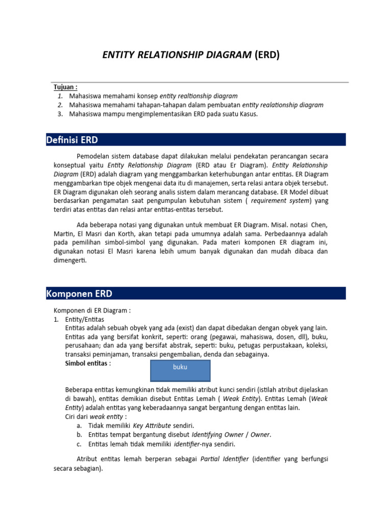 Entity Relationship Diagram (Erd) | PDF