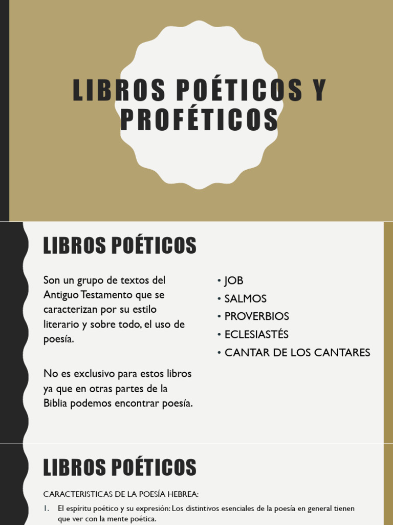Libros poéticos y proféticos | PDF | Salmos | Libro de trabajo