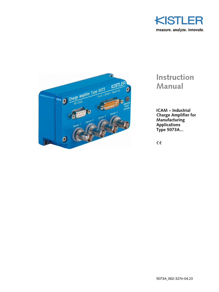 Manual Kistler Manuware | PDF | Power Supply | Electromagnetic Compatibility
