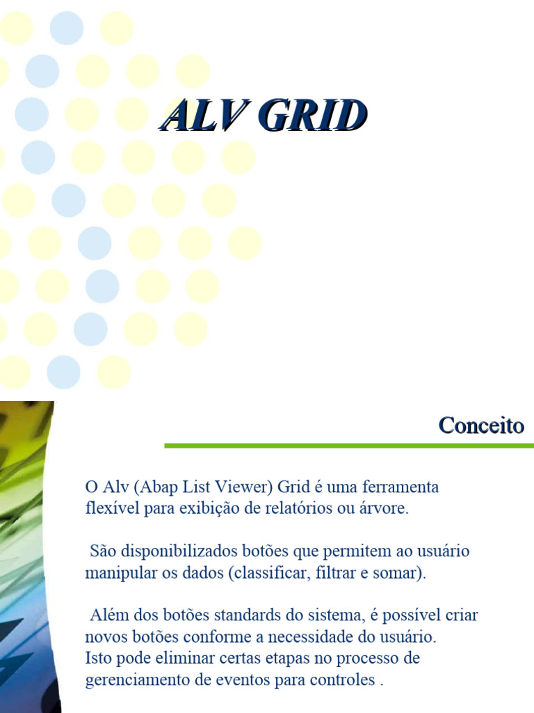 Apresentação de ALV GRID | PDF | Informática | Ciência da Computação