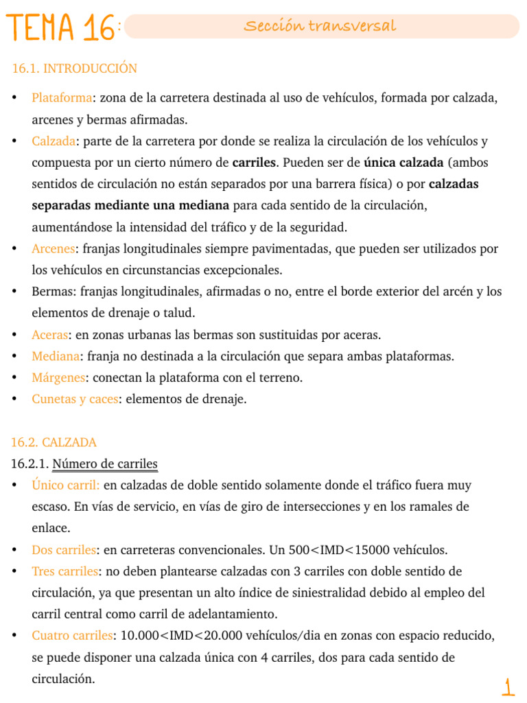 Diseño de Carreteras: Sección Transversal | PDF | Transporte de tierra | Transporte