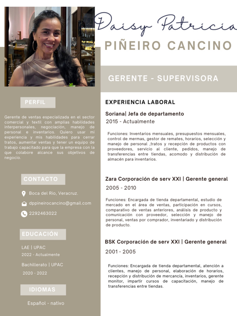 Cv Daisy | PDF | Economias | Business