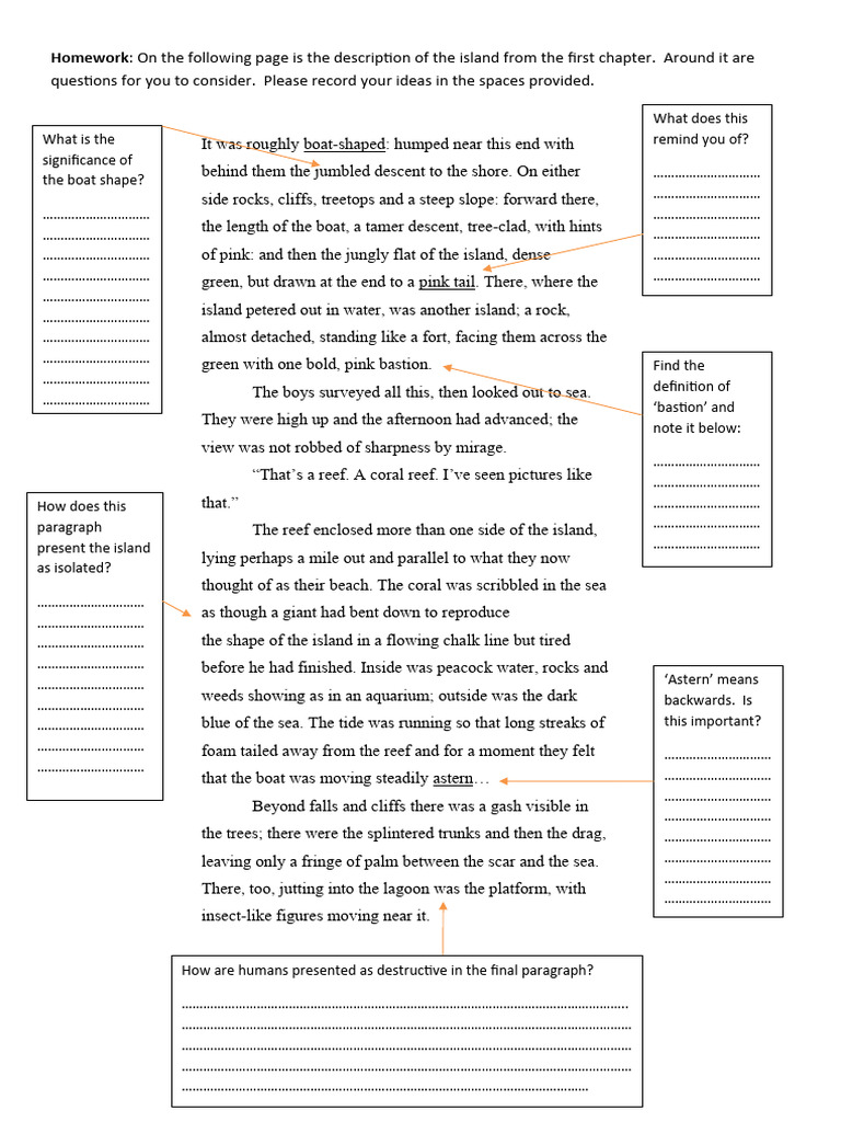Island Description and Analysis Questions | PDF | Coastal Geography ...
