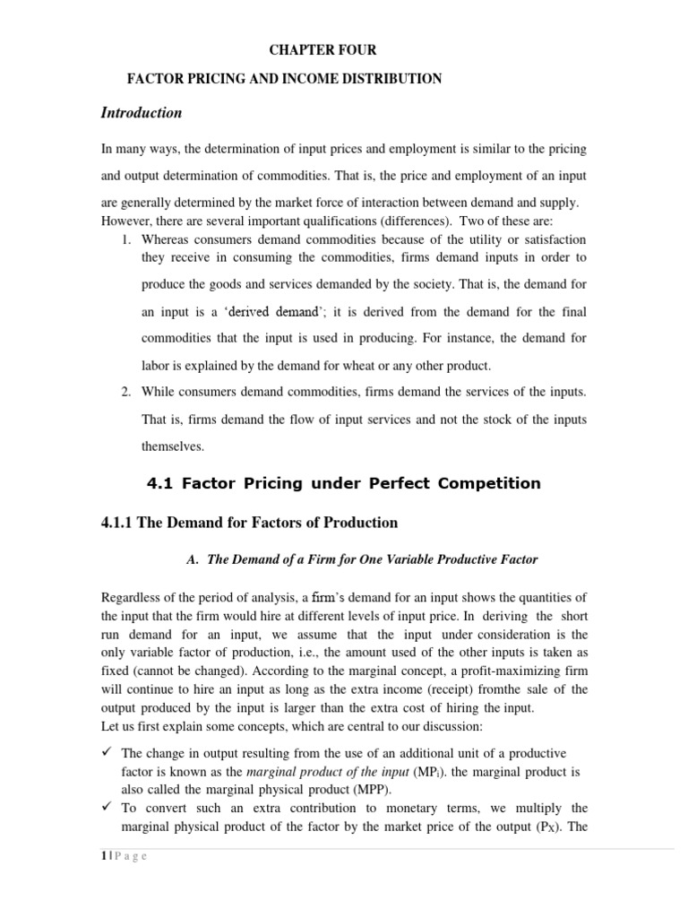 Chapter 4 Micro | PDF | Labour Economics | Demand