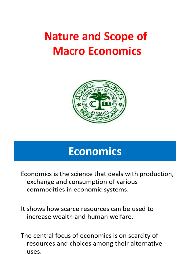Nature and Scope of Macroeconomics | PDF | Economics | Macroeconomics