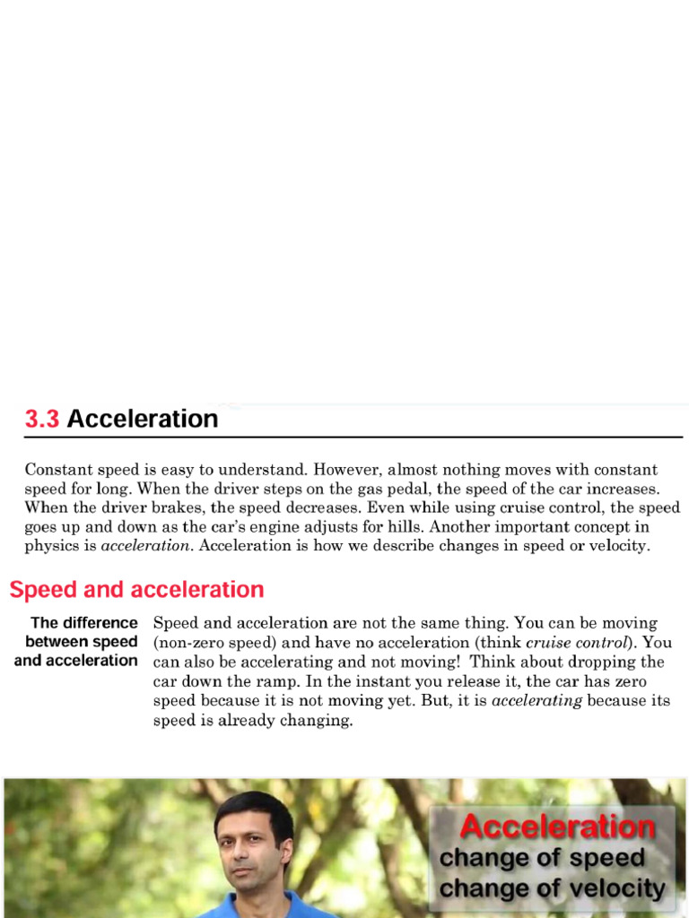 Acceleration 9TH Class | PDF