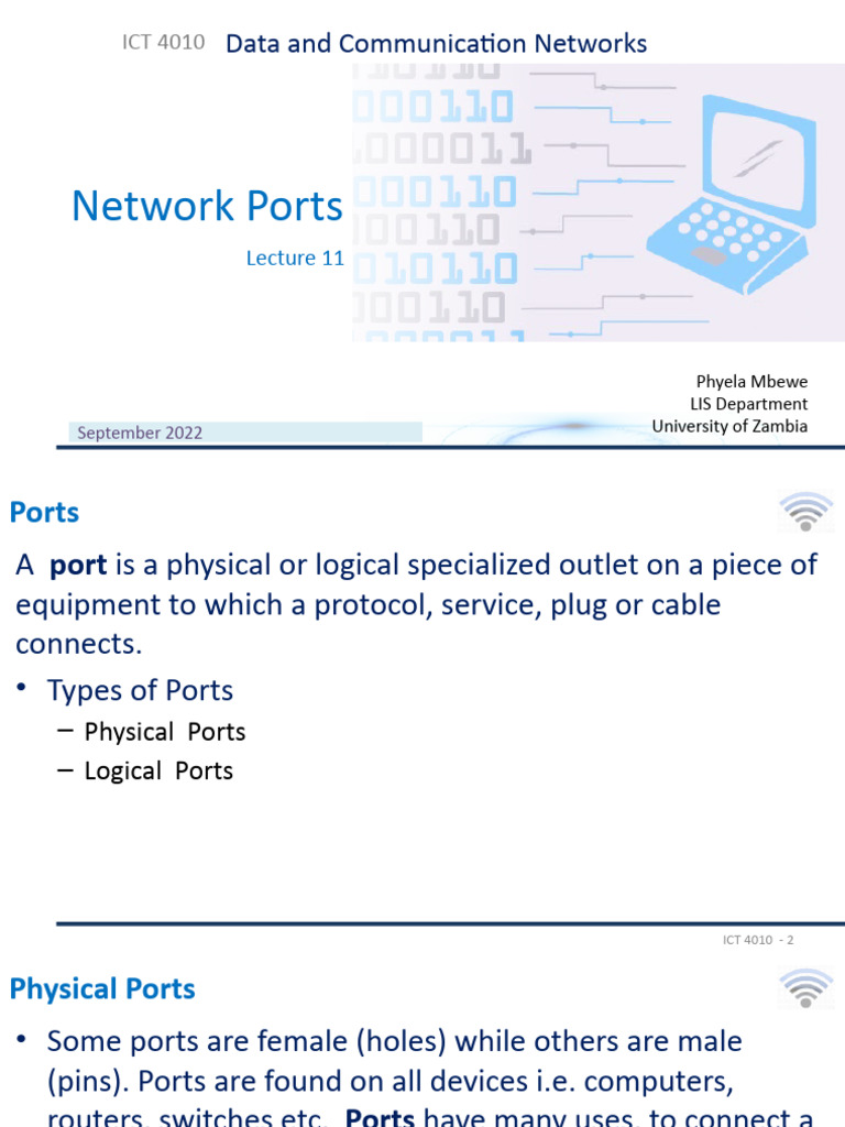 11 - Network Ports | PDF | Usb | Port (Computer Networking)