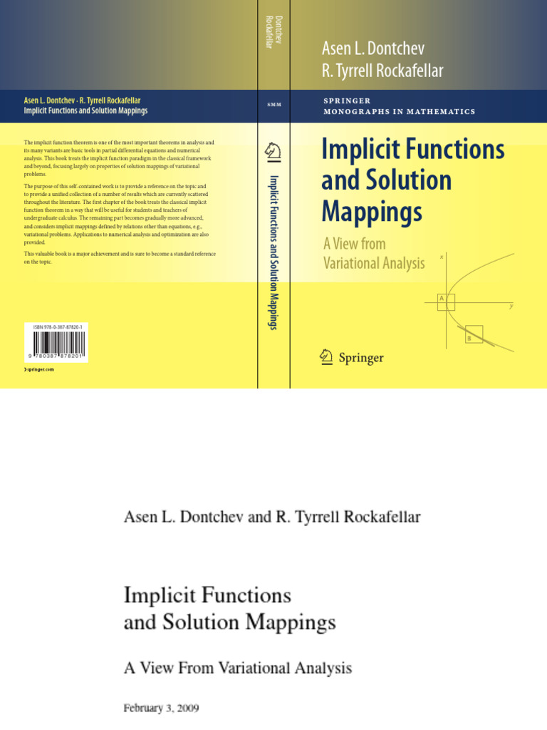 Implicit Functions In Variational Analysis Pdf Function