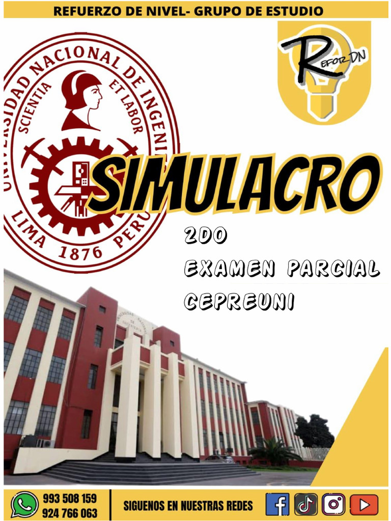 Claves Simulacro 2do Parcial Cepre | PDF