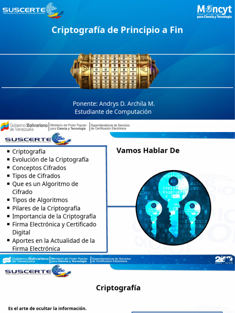 Presentacion Cripto | PDF | Criptografía | Cifrado